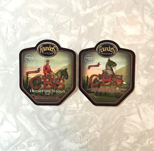 Founders Sticker Pair CBS Without And With Mountie Rare | eBay