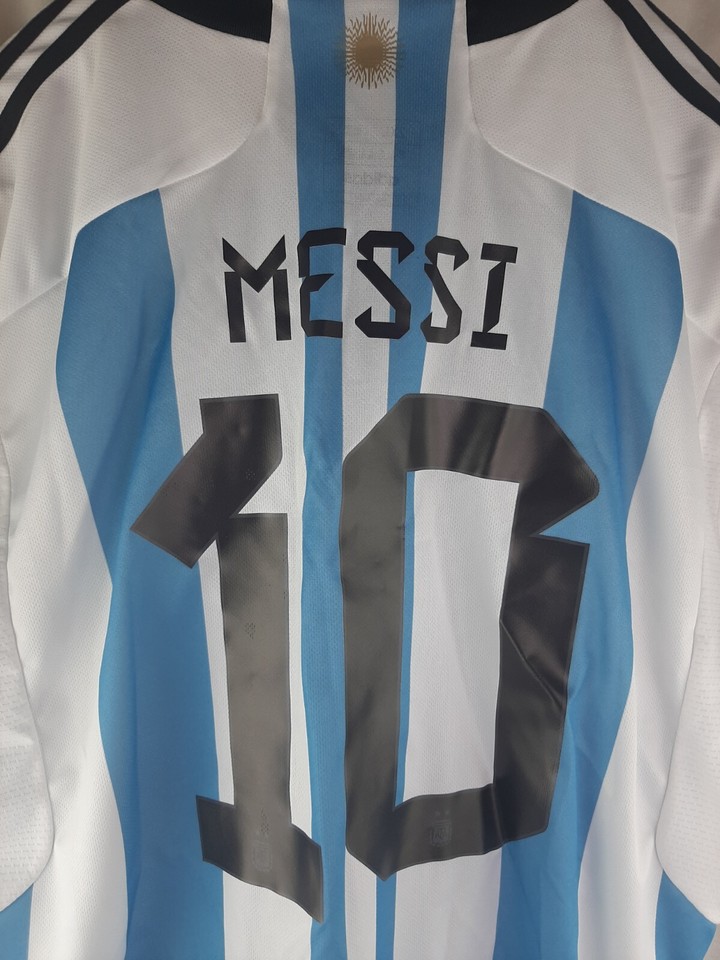 NEW 2022 adidas Authentic Argentina Lionel Messi Home Jersey Size XXL ...