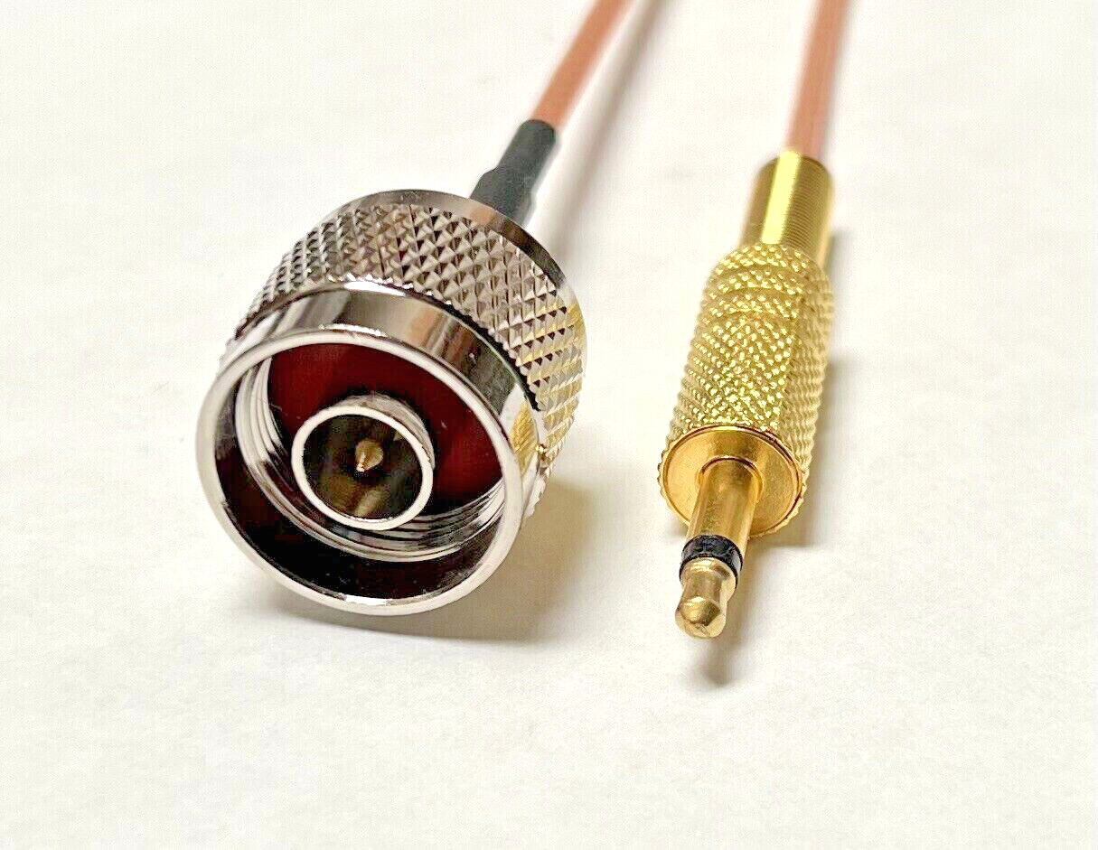 N Male to 3.5mm TS 1/8 Male ACI100 Coax Cable 50 ohm Pick Length Lot US ...