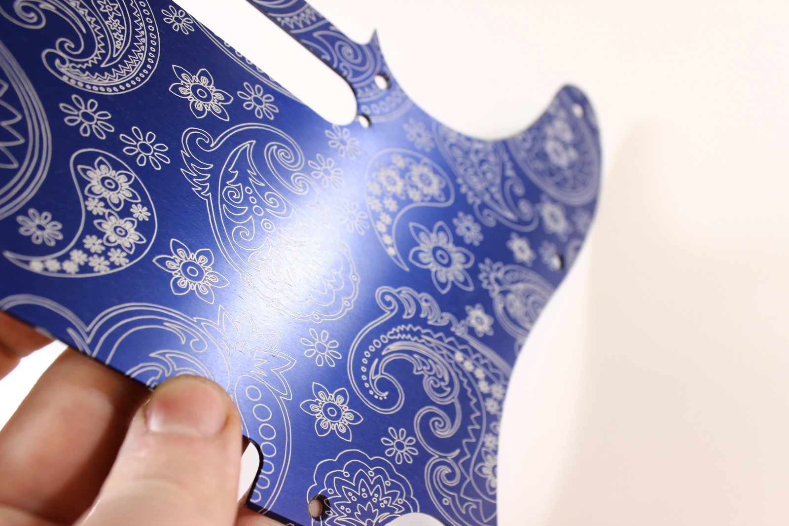 Blue Paisley Anodized Aluminum Tele Pickguard Fits Fender Telecaster ...