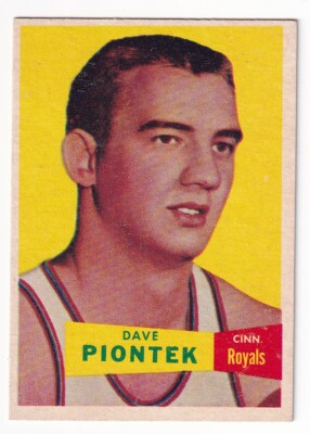 Dave Piontek 1957 Topps NBA Basketball Rookie Card # 31 Royals | eBay