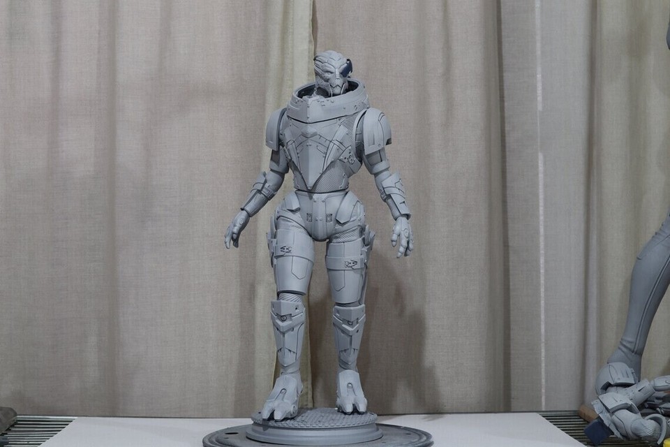 Garrus Vakarian 3D Printed Figure, Unpainted Mass Effect Model, Turian ...