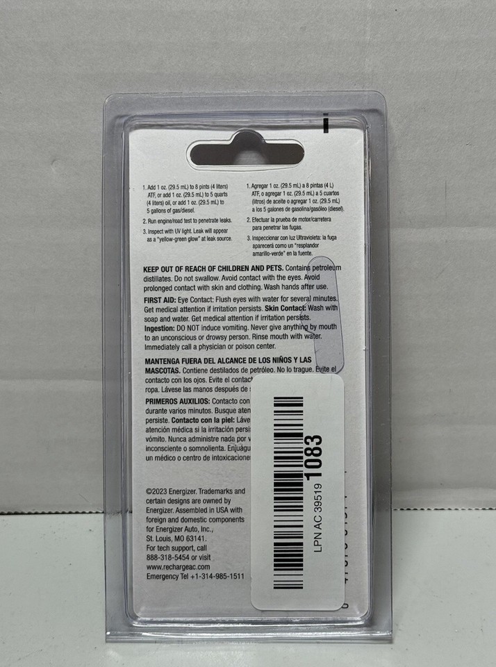 InterDynamics Certified Auto Pro Oil and Fuel System UV Dye Leak ...