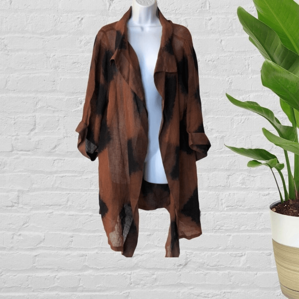 CHRZASZCZ by Maria Wojtowicz Shibori Linen Duster | eBay