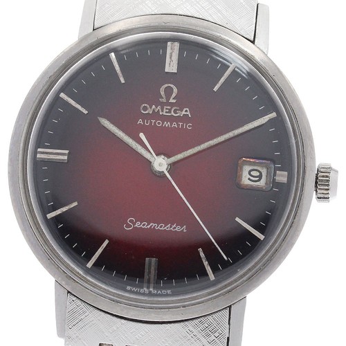 OMEGA Seamaster Date Red Dial Automatic Men's Watch_936569 | eBay