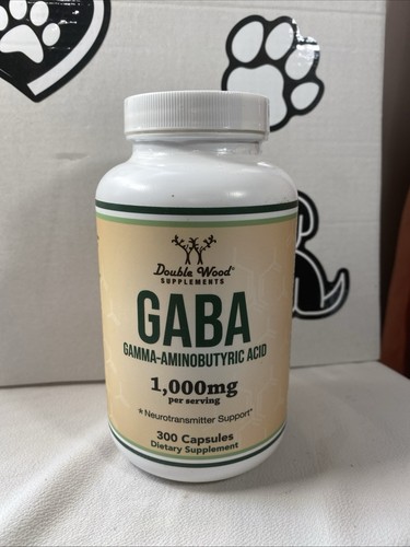 Double Wood Supplements GABA 300 Capsules, 1,000mg per Serving exp.08/ ...