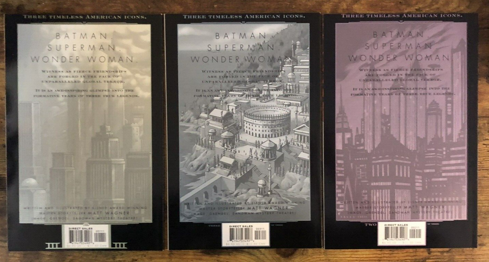 Trinity: Batman - Superman - Wonder Woman Full Set (2003) Matt Wagner ...