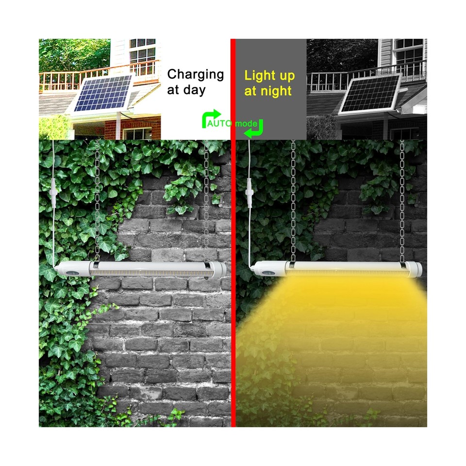 Bright Solar Powered Grow Light with Batteries Full Spectrum Growing ...