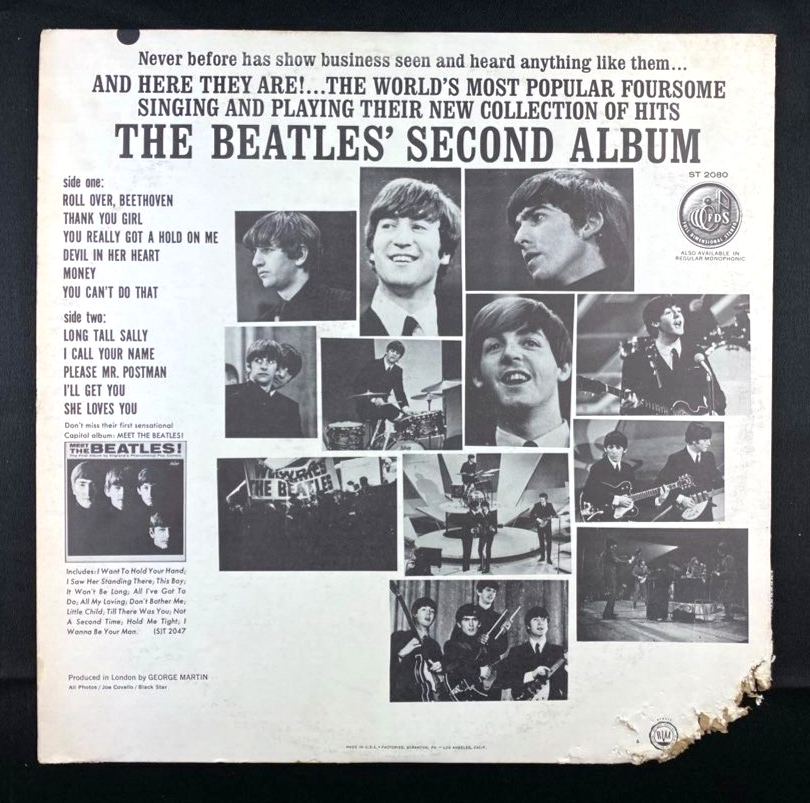 The Beatles' Second Album vinyl record LP 12" Blue Album 33 RPM, NM M ...