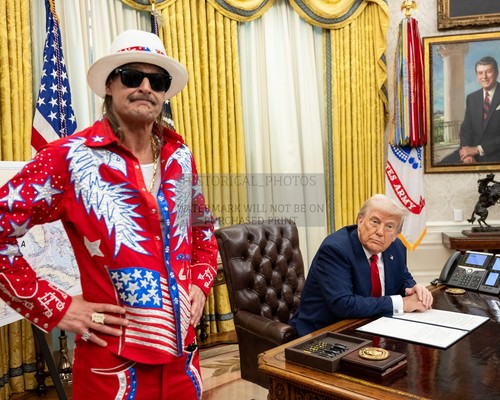 PRESIDENT DONALD TRUMP AND KID ROCK IN OVAL OFFICE 8X10 PHOTO | eBay