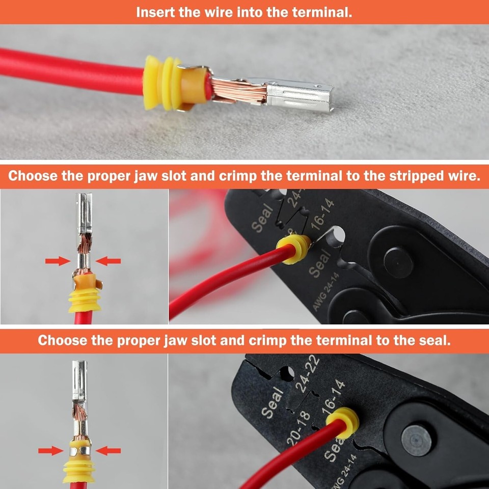 Open Barrel Terminal Crimping Tool Weatherpack Crimp Tool Pin Terminal ...