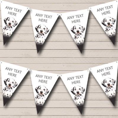 Party Banner Bunting Cute Watercolour Dalmatian Dog Personalised ...