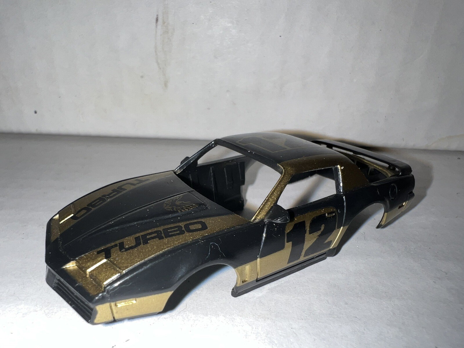 Tyco Black Gold Turbo #12 Pontiac Firebird Trans Am Slot Car Body Only ...