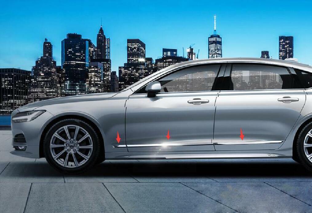 For Volvo S90 2017-2023 Chrome ABS Car Side Door Body Molding Cover ...