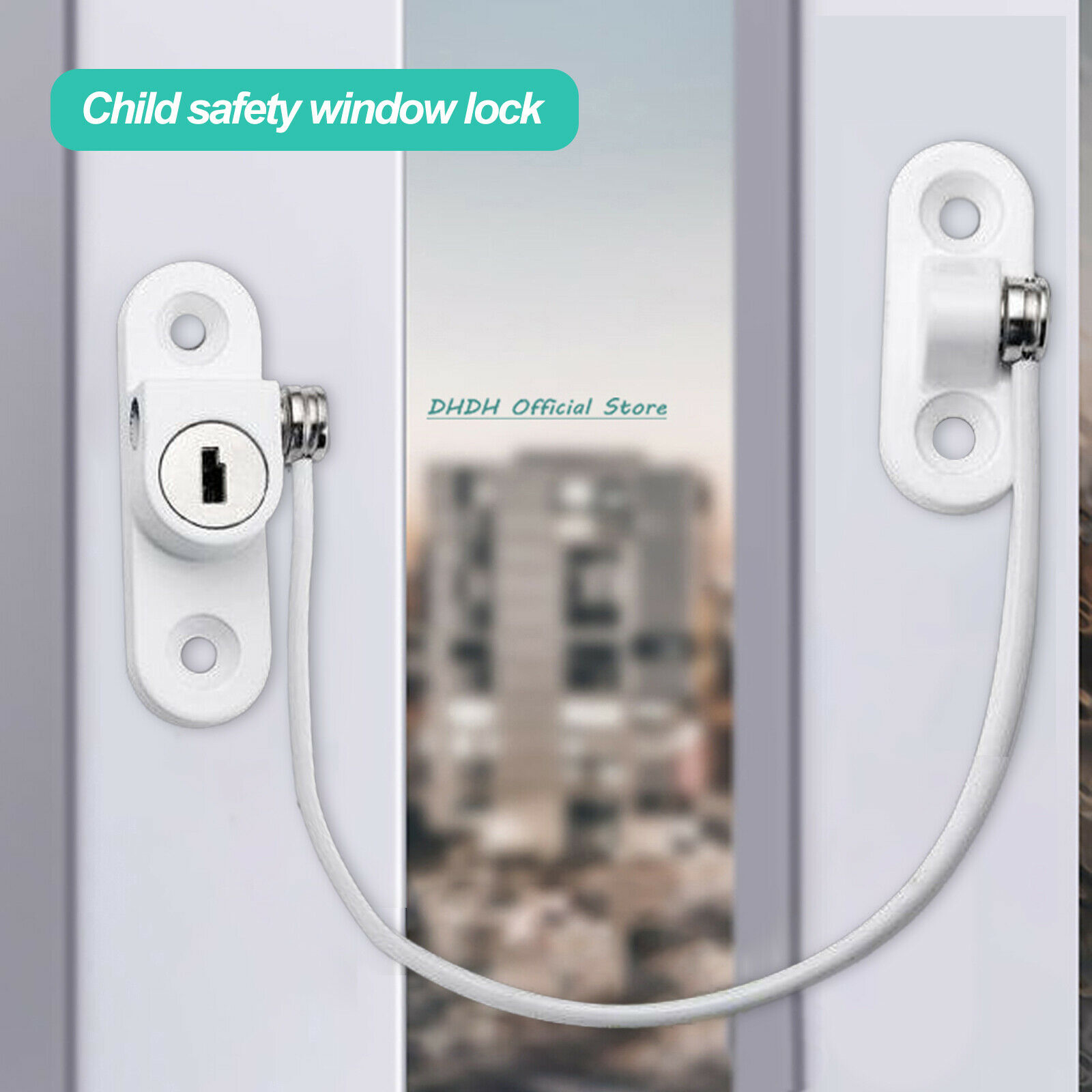 8*Window Door Restrictor Child Baby Safety Security Lock Cable Catch ...