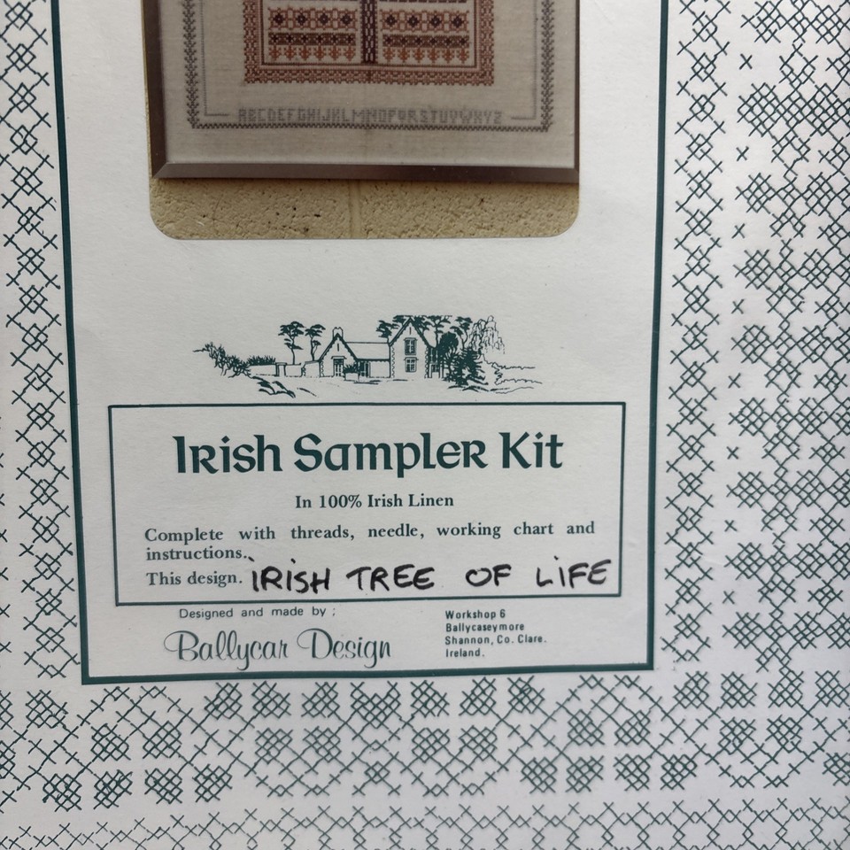2 Irish Sampler Kits Counted Cross Stitch Ireland Irish Linen | eBay