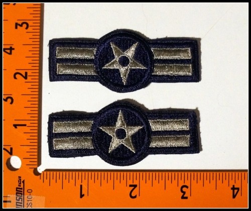 Set of 2 Military Patches US Air Force Rank Airman Second Class New OS ...