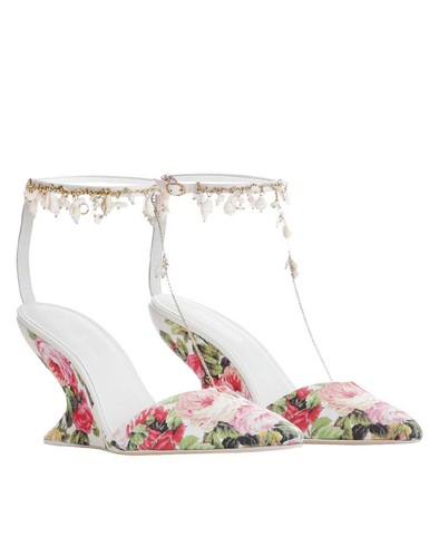 Zimmermann Runway Collection Floral Embellished Wedge Heel Shoes | eBay