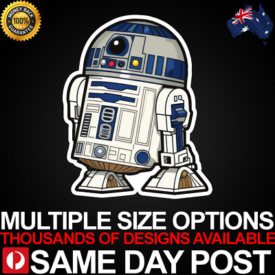 CUTE R2D2 Vinyl Car Sticker Decal Laptop Characters Movies Robot ...