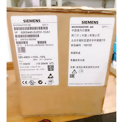 1PC New In Box Siemens 6SE6440-2UD31-1CA1 6SE64402UD311CA1 quality ...
