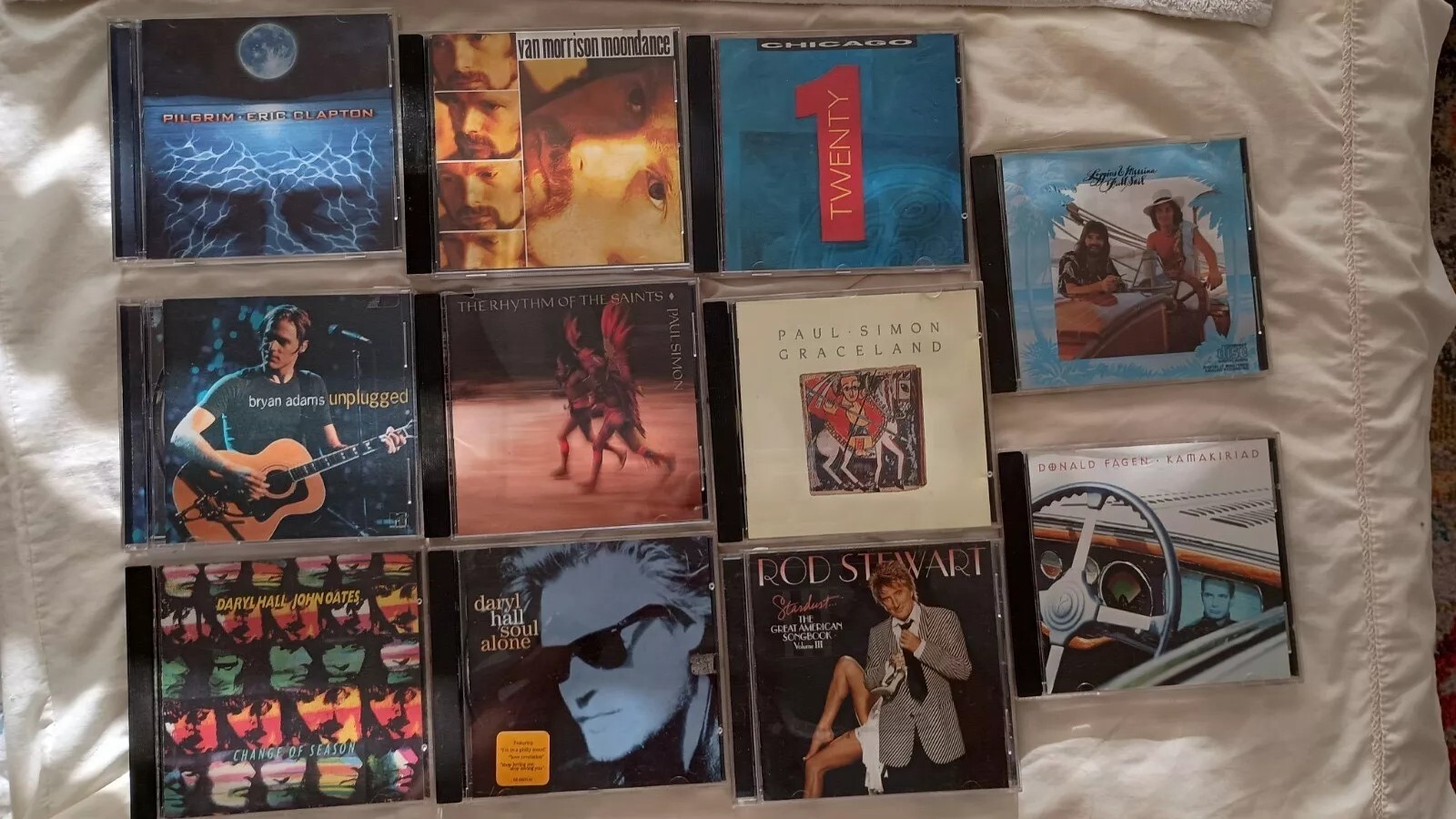 11 CDs Classic Rock 1970s - 1990s Clapton, Hall & Oates, Chicago, Rod ...