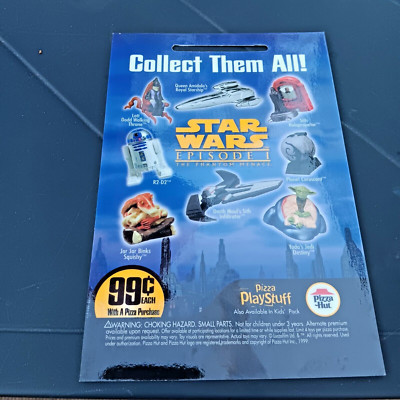 Pizza Hut Table Advertisement For Star Wars Episode 1 Toys Double Sided ...