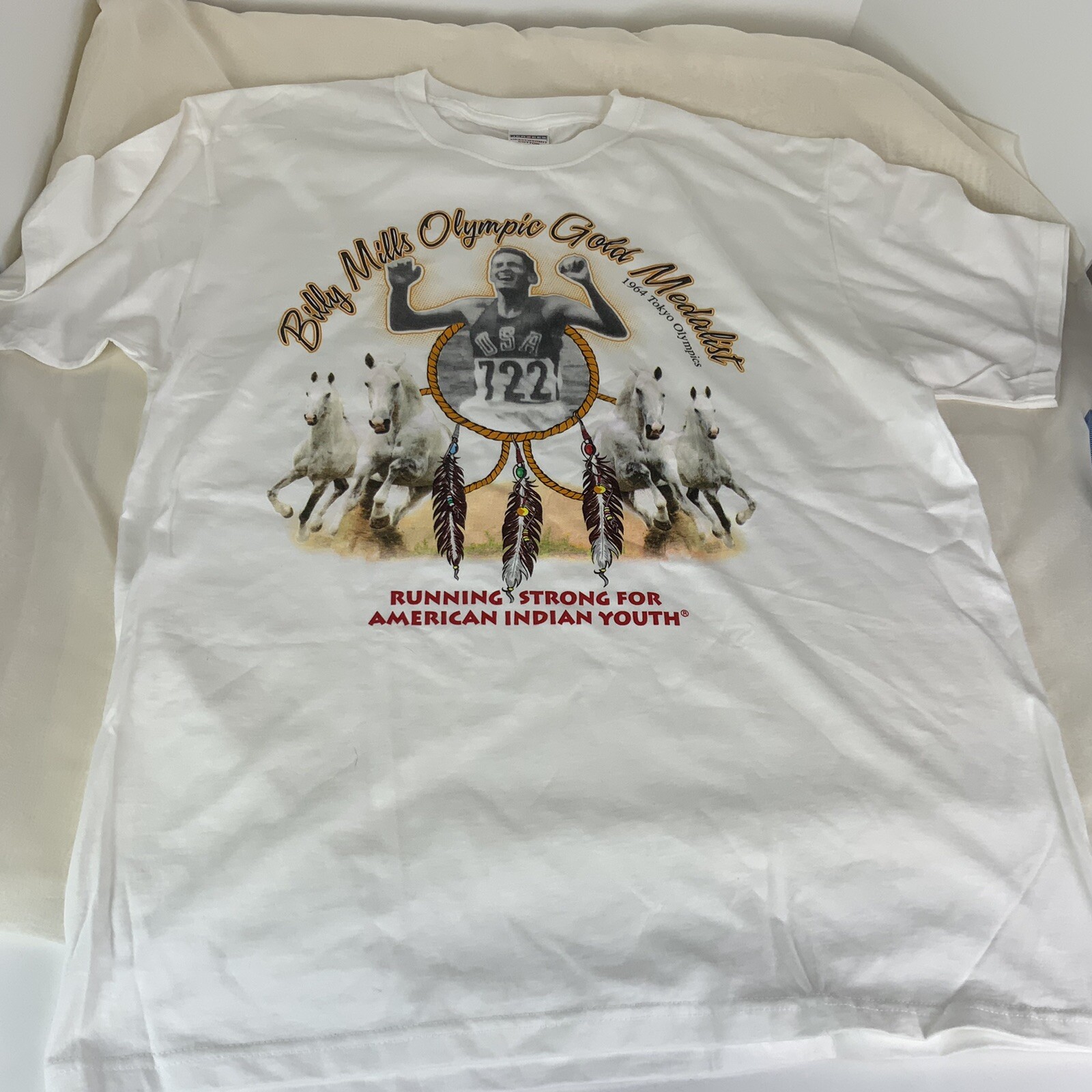 Billy Mills T Shirt - Gold Medalist 1964 Tokyo Olympi… - Gem