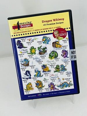Amazing Designs Embroidery Solutions “ Dragon Whimsy “ 45 Designs ADP-103 | eBay