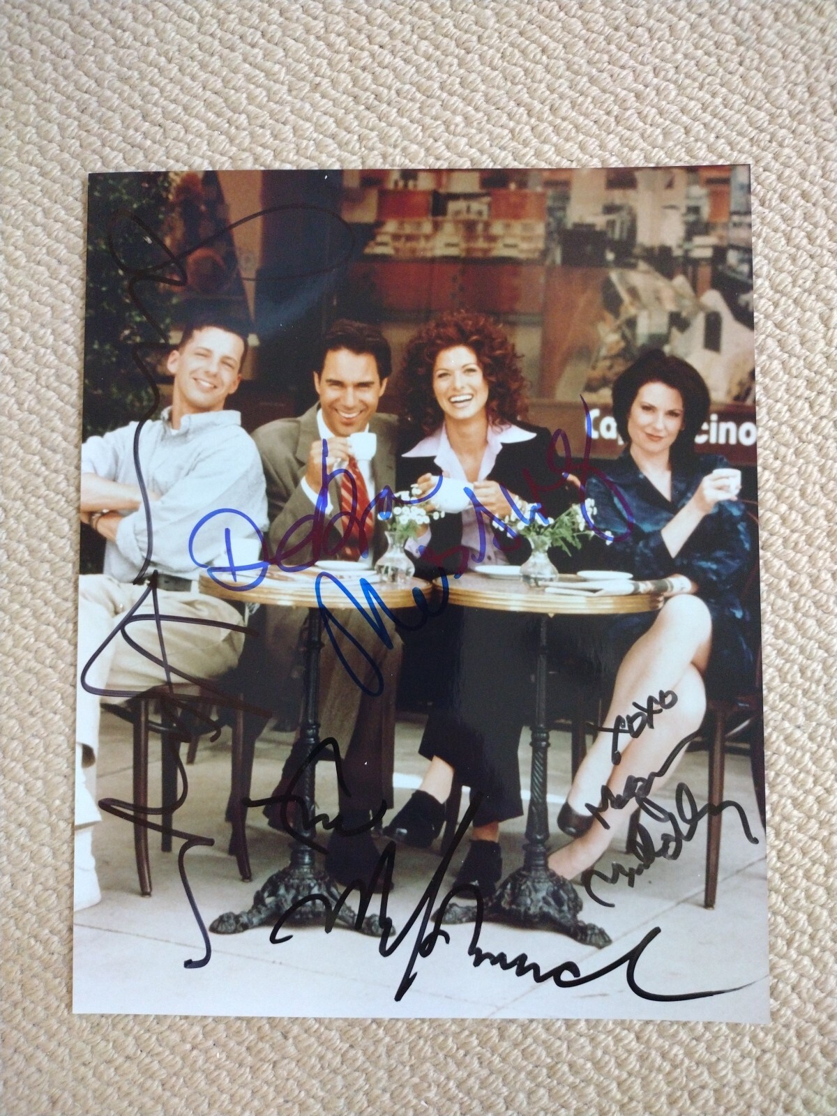 autographed 8x10 Deborah messing, Megan Mullally, Eric mccormick, Sean ...