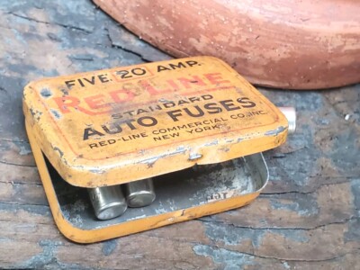 Vintage Red Line Standard Auto Fuses Tin with 3 Fuses | eBay