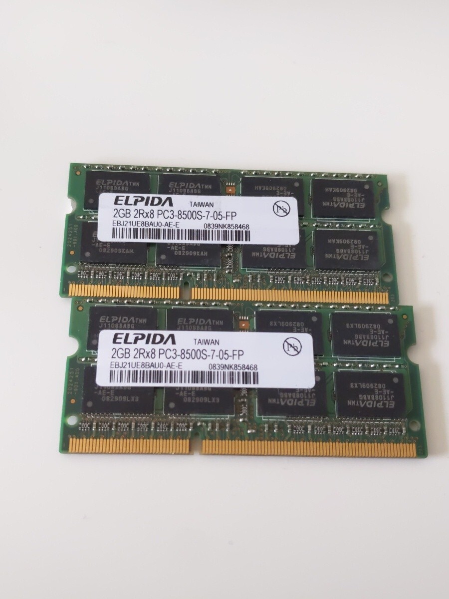 ELPIDA 2GB 2Rx8 PC3-8500S-7-05-FP DDR3 RAM for Laptop | eBay