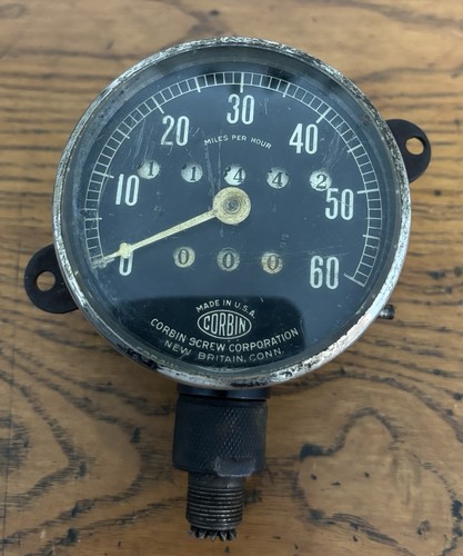 Rare Early 20/30’s CORBIN SPEEDOMETER Harley Davidson Indian USA Miles ...