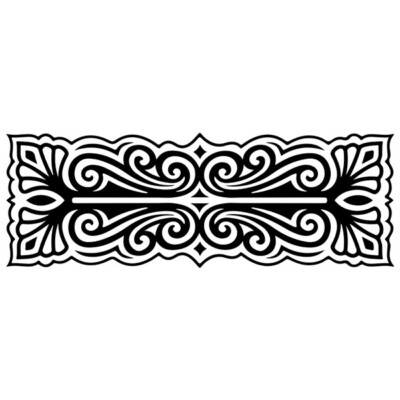 Fancy Pattern Border Vinyl Decal Sticker for Wall Door Lounge Home ...