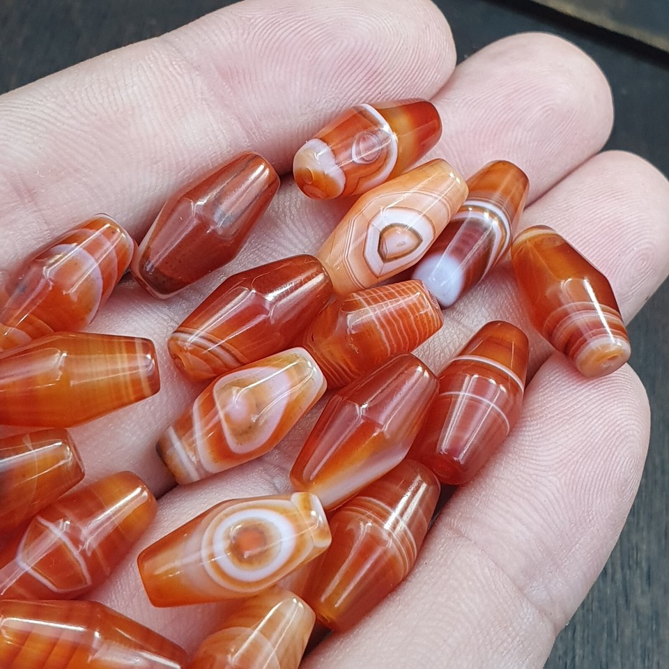 Lot 20 Agate Himalayan Taiwanese Red Agate Natural Eye Bead RD-L-20 | eBay