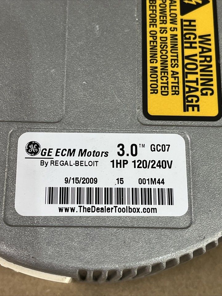 GE ECM Motors 3.0 GC07 1 HP 120/240V Blower Motor Module (M27) | eBay