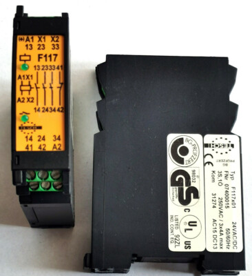 TESCH Relay Typ F117X01 24VAC-DC NO.07400015 Safety Relay 50/60Hz 1Pce ...