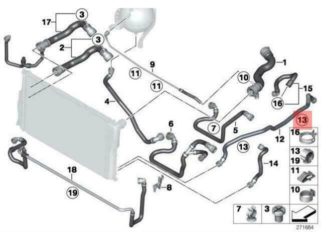 Genuine BMW Hose Clamp 17127619697 / 17-12-7-619-697 OEM for sale ...
