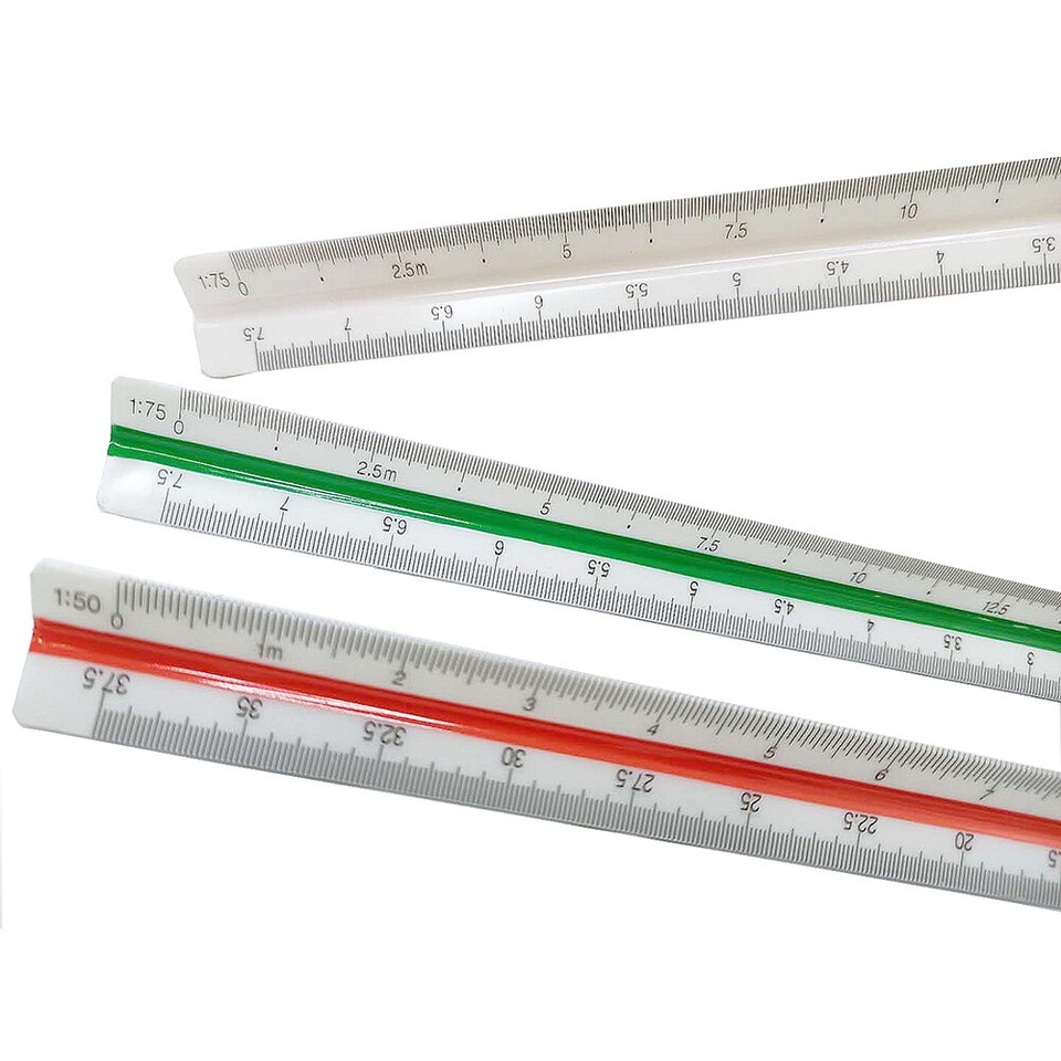 Metric Engineer Scale Ruler 30cm Triangular Triangle Drafting Ruler ...