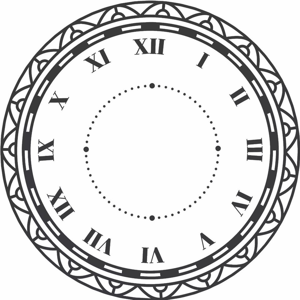 Replacement Clock Face Vinyl Decal Roman Numerals Style#2 Sizes From 4 ...