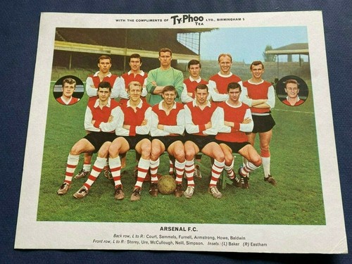 Vintage Team Photograph Arsenal Typhoo Tea Ltd card football soccer ...