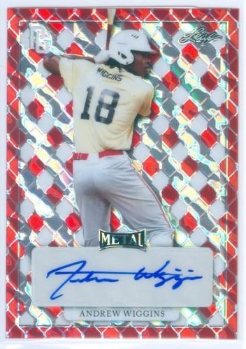 ANDREW WIGGINS "PRE PRODUCTION PROOF AUTOGRAPH CARD /1" LEAF PERFECT ...