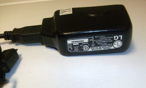 LG Travel Adapter STA-U12WD 100-240V 50/60Hz 5.1V with USB Cable LG ...