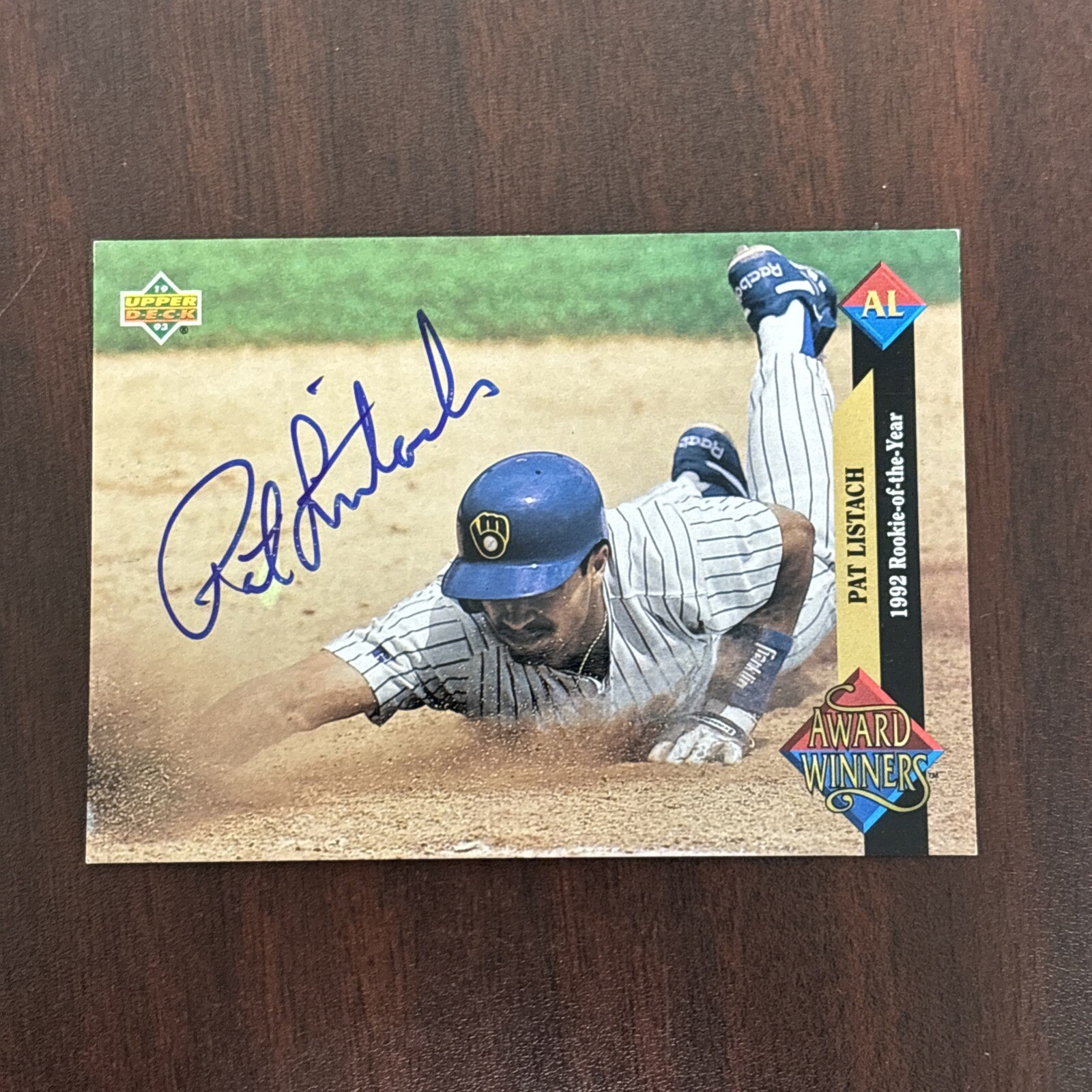 1993 Upper Deck #491 Pat Listach Autograph Serial #17376 Milwaukee ...