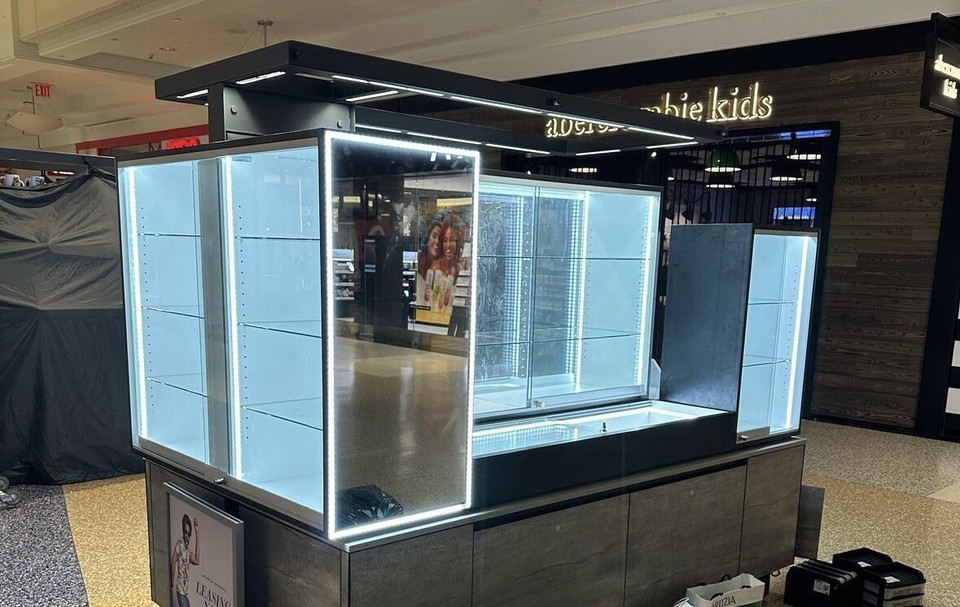 All Glass Jewelry Display. Great For Retail Products Previously For Jewlery Kios | eBay