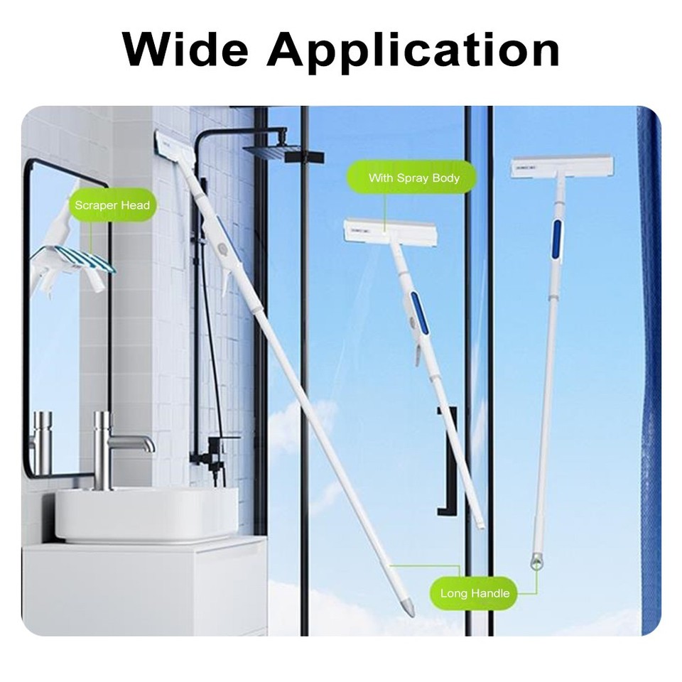 Window Cleaner 2 In 1 Extendable Window Squeegee With Spray Double ...