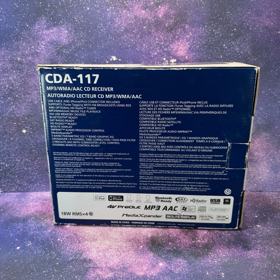 VERY RARE ALPINE CDA-117 audiophile CD PLAYER BLUETOOTH ADAPTER REMOTE ...