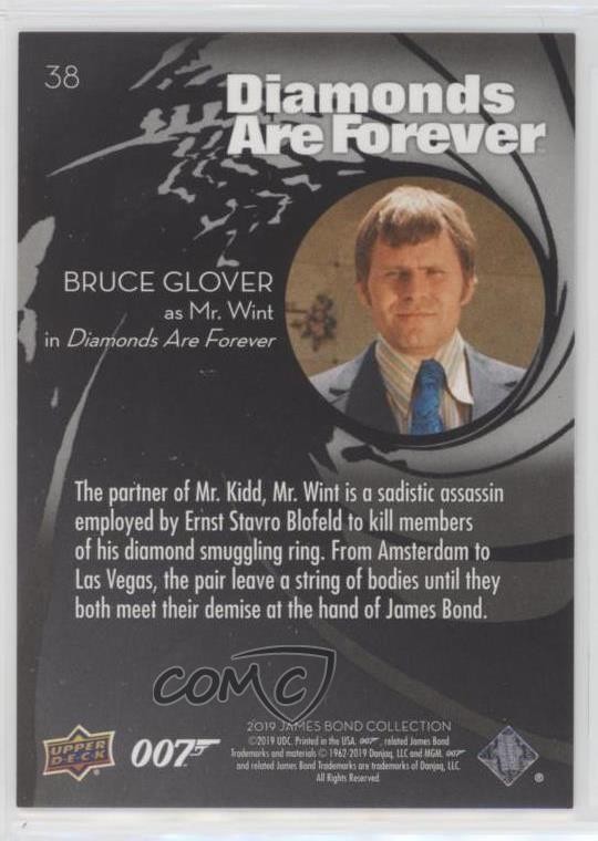2019 Upper Deck James Bond Collection Bruce Glover as Mr Wint #38 3gq ...