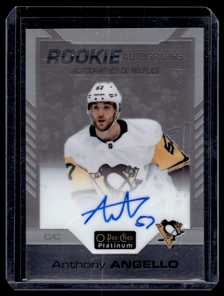 2020-21 O-Pee-Chee Platinum Rookie Autographs Anthony Angello RC Auto ...
