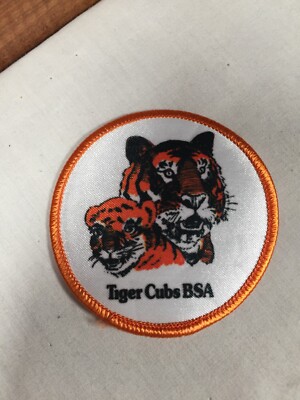 Cub Scout Tiger Rank round rubber back crack BSA Rank Patch | eBay