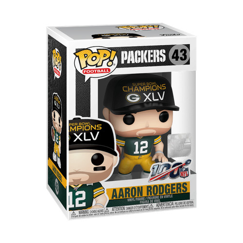 Funko POP! Football NFL Packers AARON RODGERS Champions XLV #43 ...